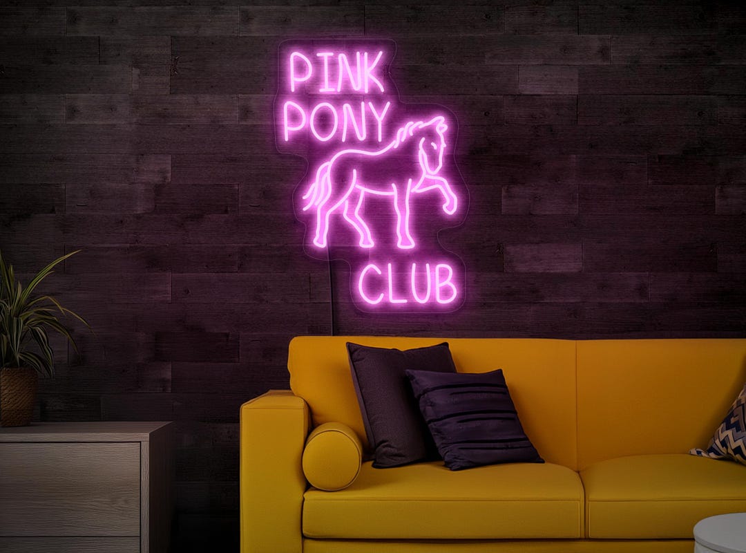 Pink Pony Club Neon Sign, Pink Pony Club Led Sign, Kids Room Neon Sign ...