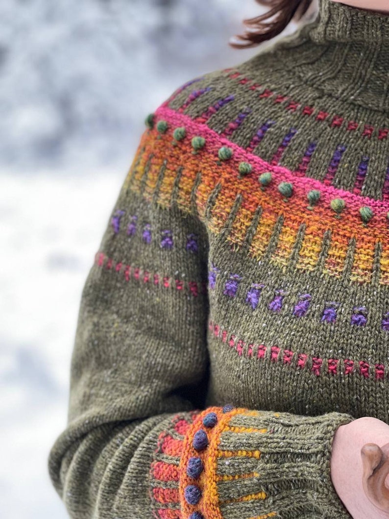 PDF Sweater Pattern Nordic Fair Isle Sweater Wool Diy Sweater Icelandic ...