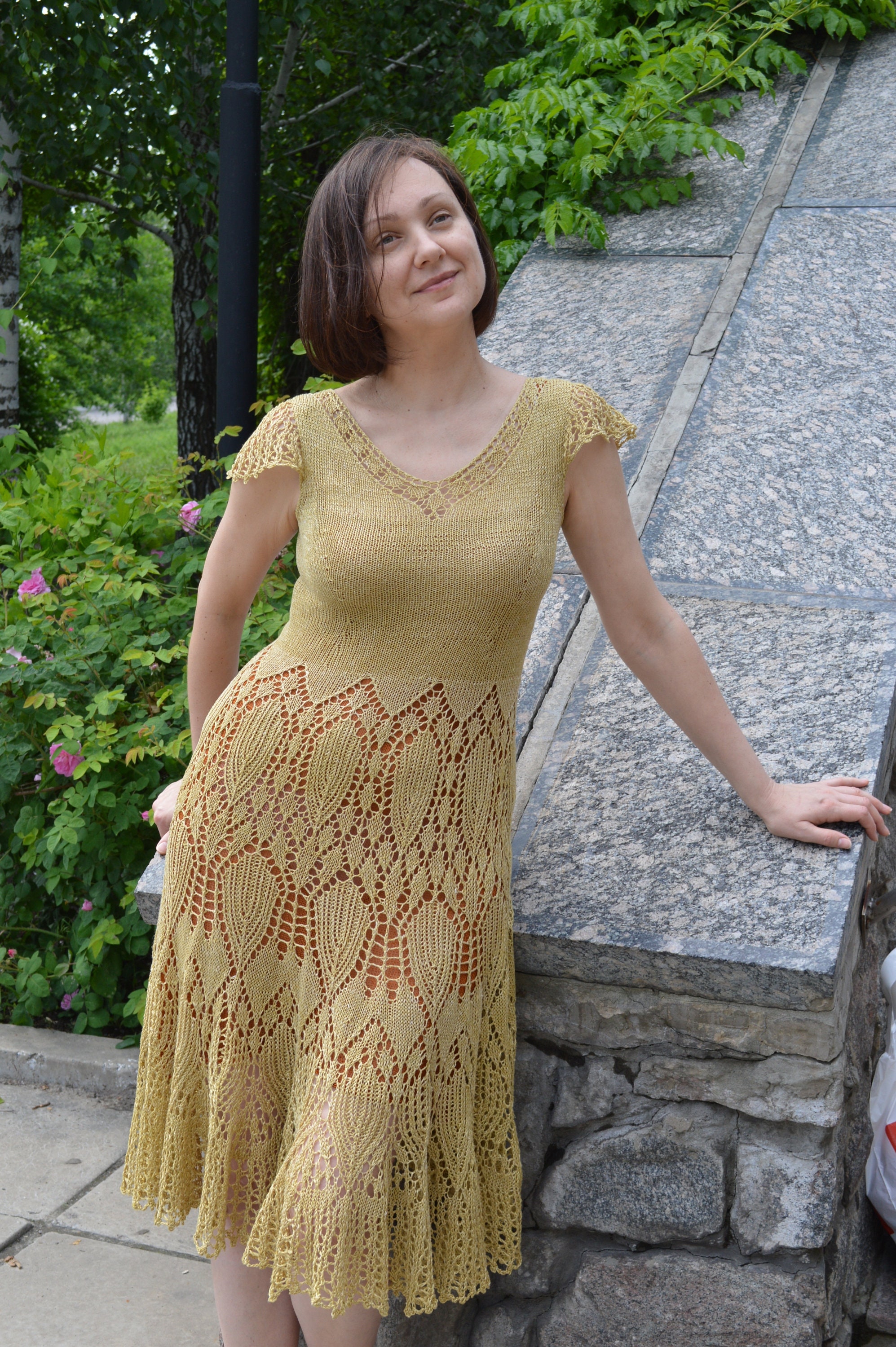Dress Knitting Pattern Knit Dress PDF Summer Dress. Beach - Etsy