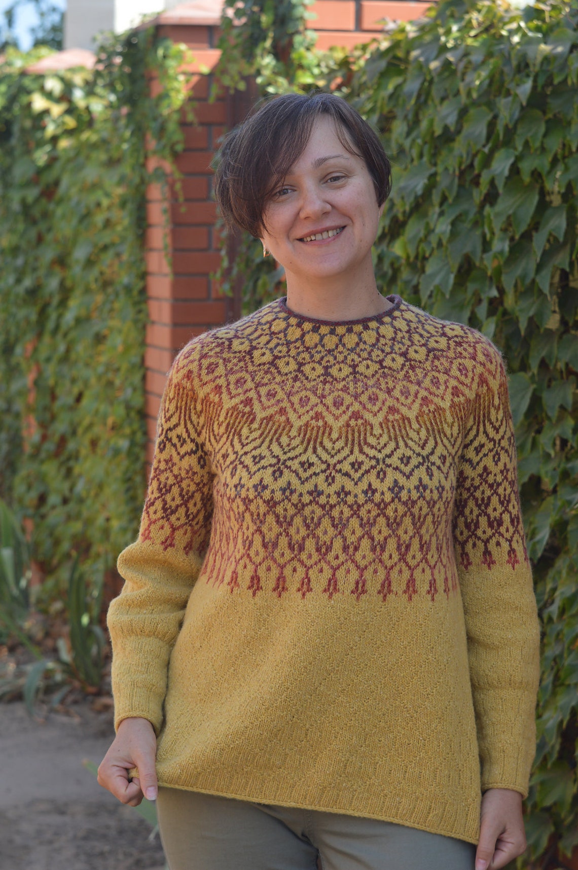 PDF Sweater Pattern Nordic Fair Isle Sweater Wool Diy Sweater - Etsy