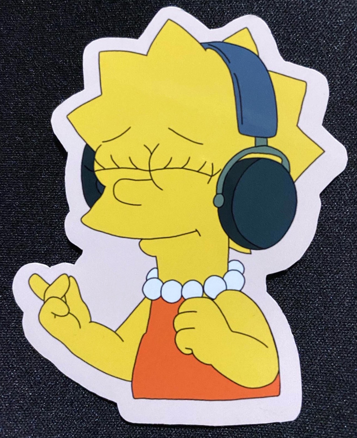 Lisa Simpson y Bart Simpson escuchando música Stickers | Etsy
