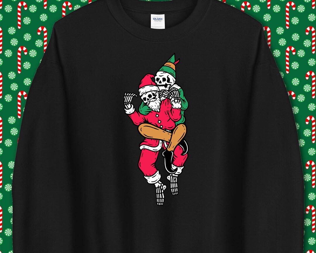 BJJ Christmas Sweater, Skeleton Rear Naked Choke, Brazilian Jiu Jitsu ...