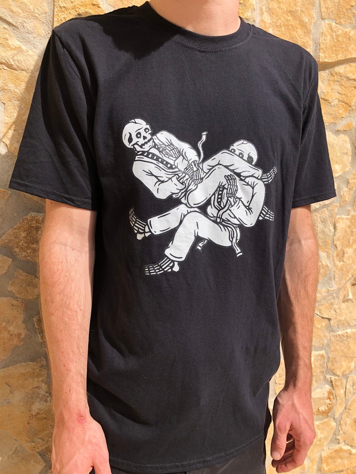 Brazilian Jiu Jitsu Skeleton Arm Bar Design, MMA BJJ Essential T-shirt ...