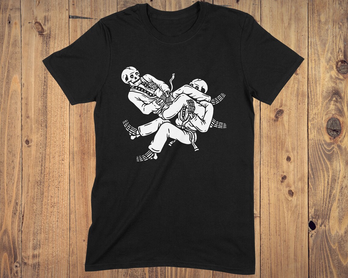 Brazilian Jiu Jitsu Skeleton Arm Bar Design, MMA BJJ Essential T-shirt ...
