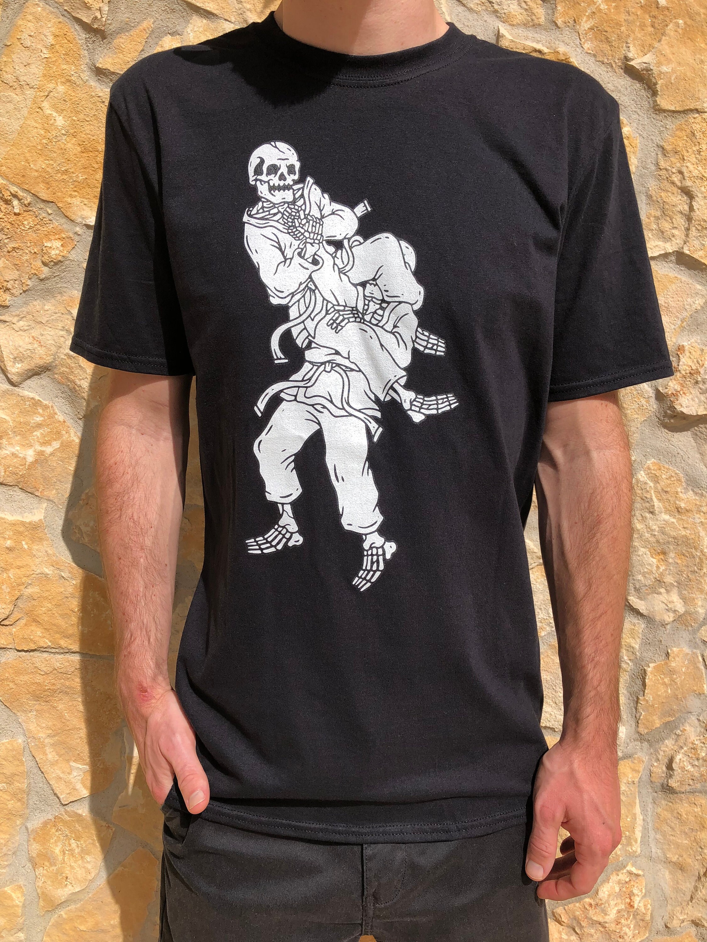 Funny Skeleton Flying Armbar, Brazilian Jiu Jitsu MMA BJJ Essential T ...