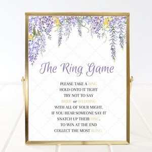 The Ring Game Bridal Shower Game Printable, Wedding Shower Game, Don't ...