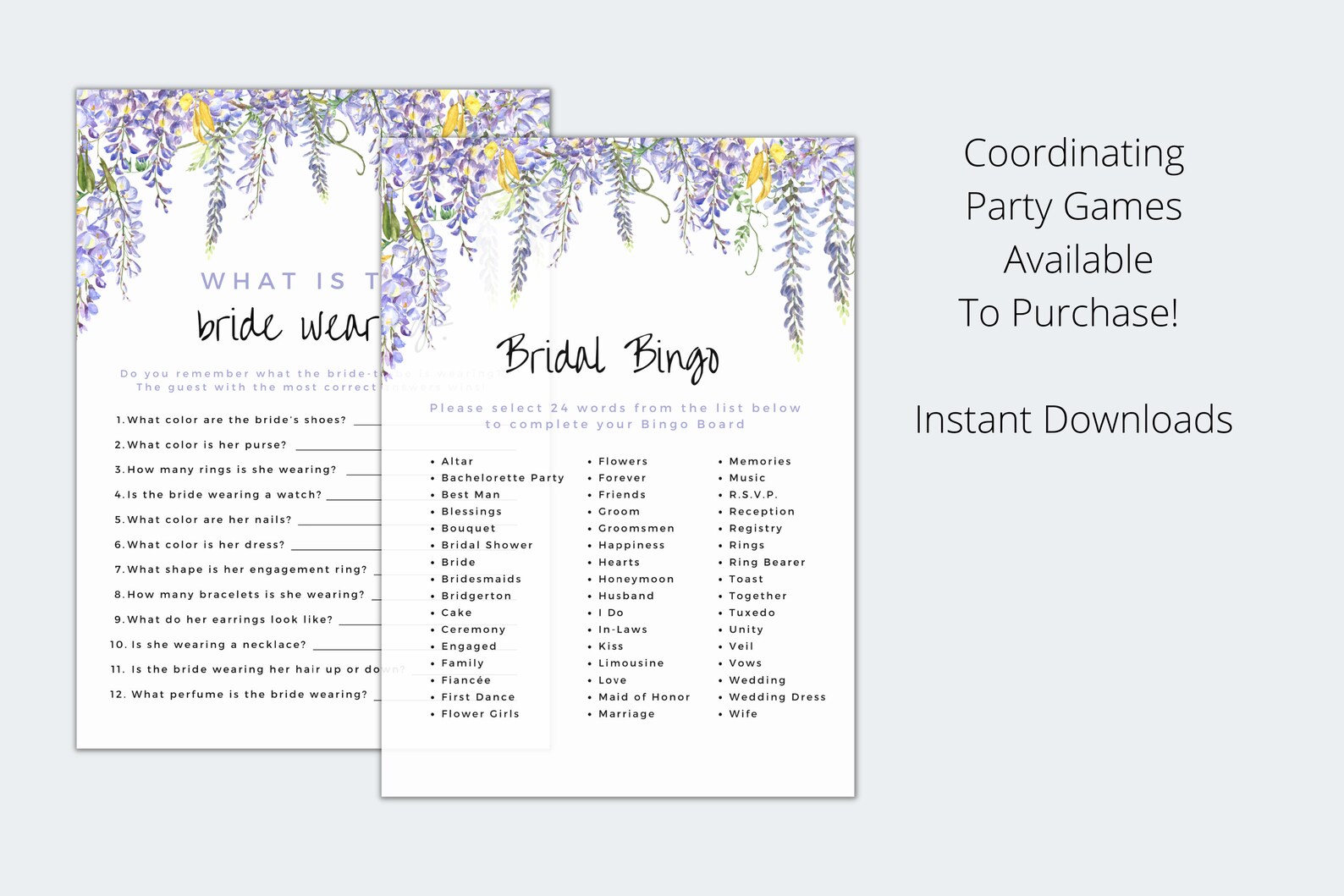 The Ring Game Bridal Shower Game Printable, Wedding Shower Game, Don't ...