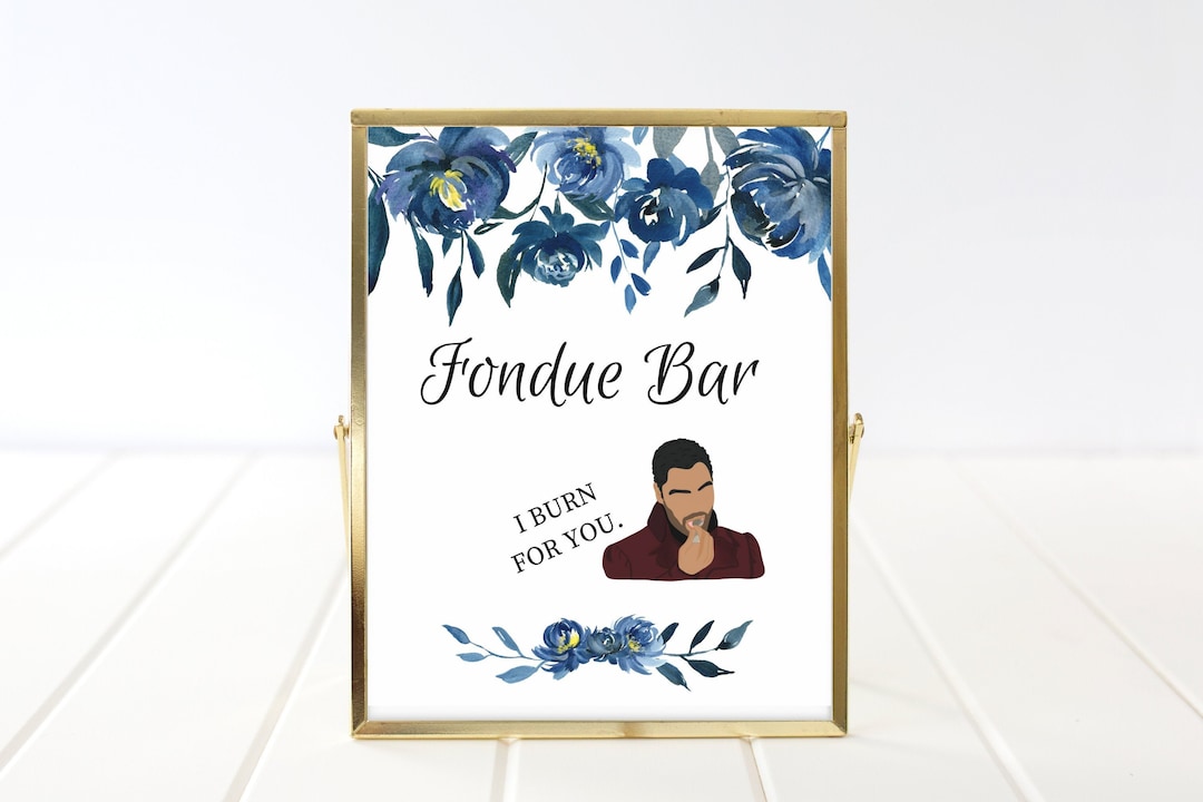Fondue Bar Sign Party Sign Bridal Shower the Duke of - Etsy
