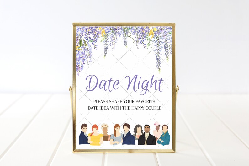 Date Night Sign and Writing Cards Instant Download, Date Night Idea ...
