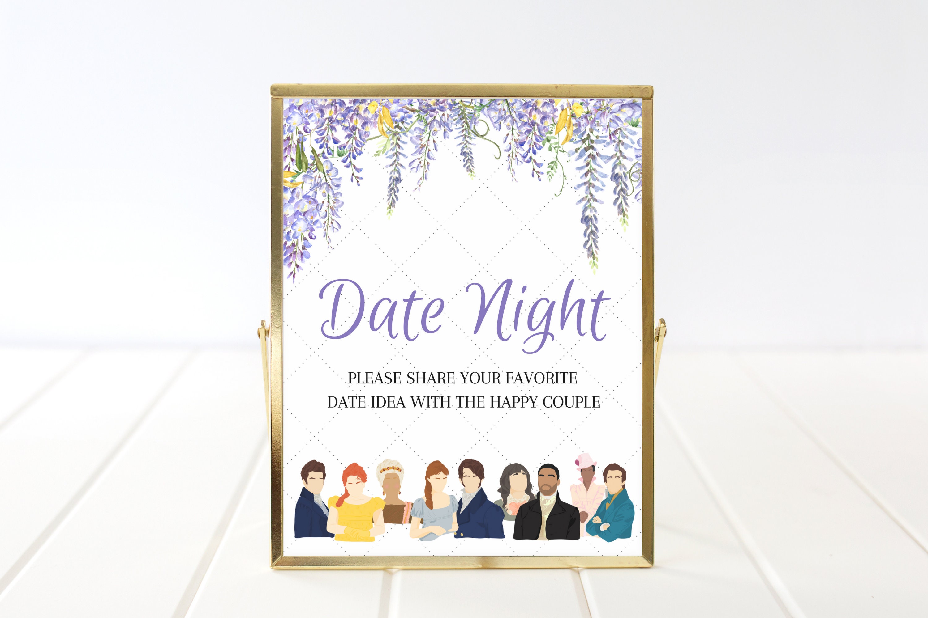 Date Night Sign and Writing Cards Instant Download, Date Night Idea ...