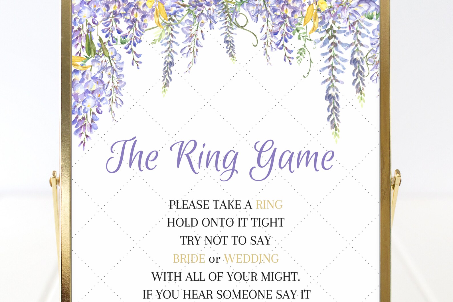 The Ring Game Bridal Shower Game Printable, Wedding Shower Game, Don't ...