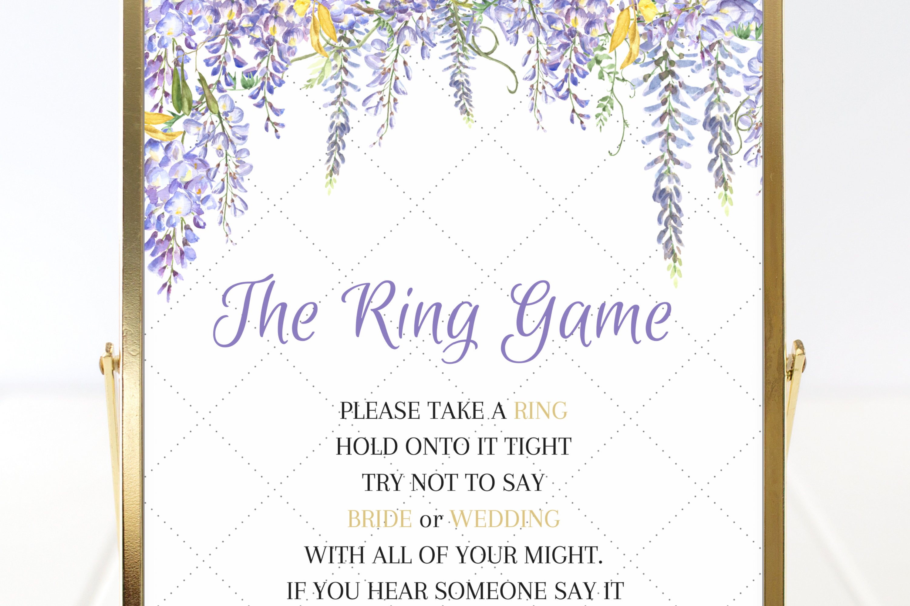 The Ring Game Bridal Shower Game Printable, Wedding Shower Game, Don't ...