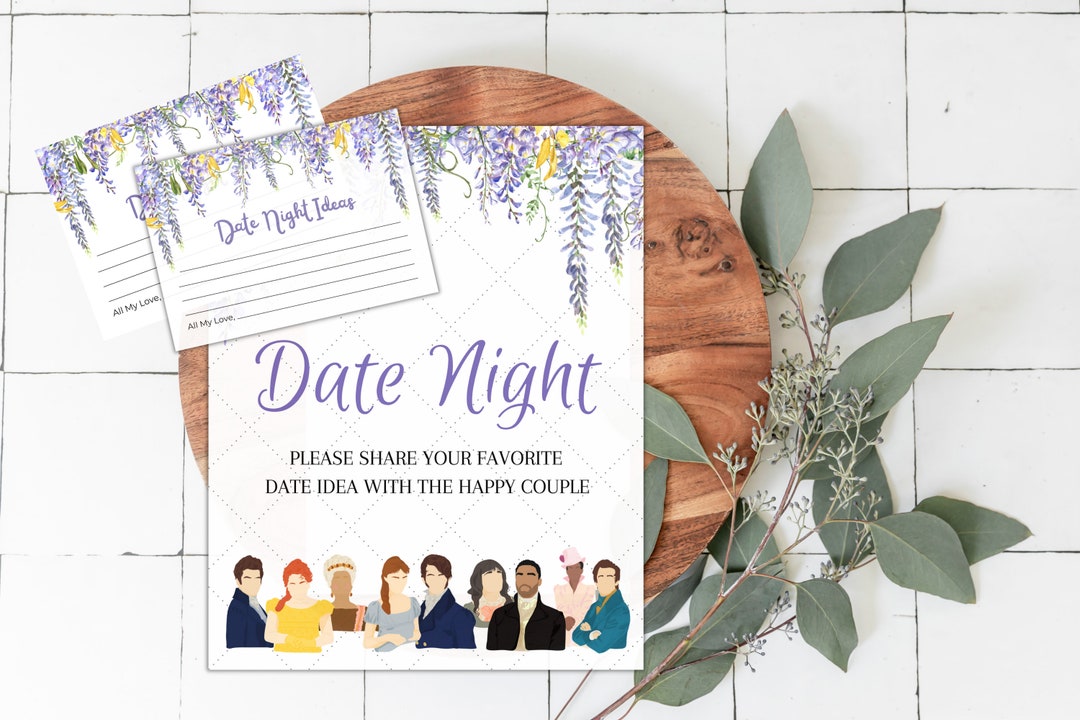 Date Night Sign and Writing Cards Instant Download, Date Night Idea ...