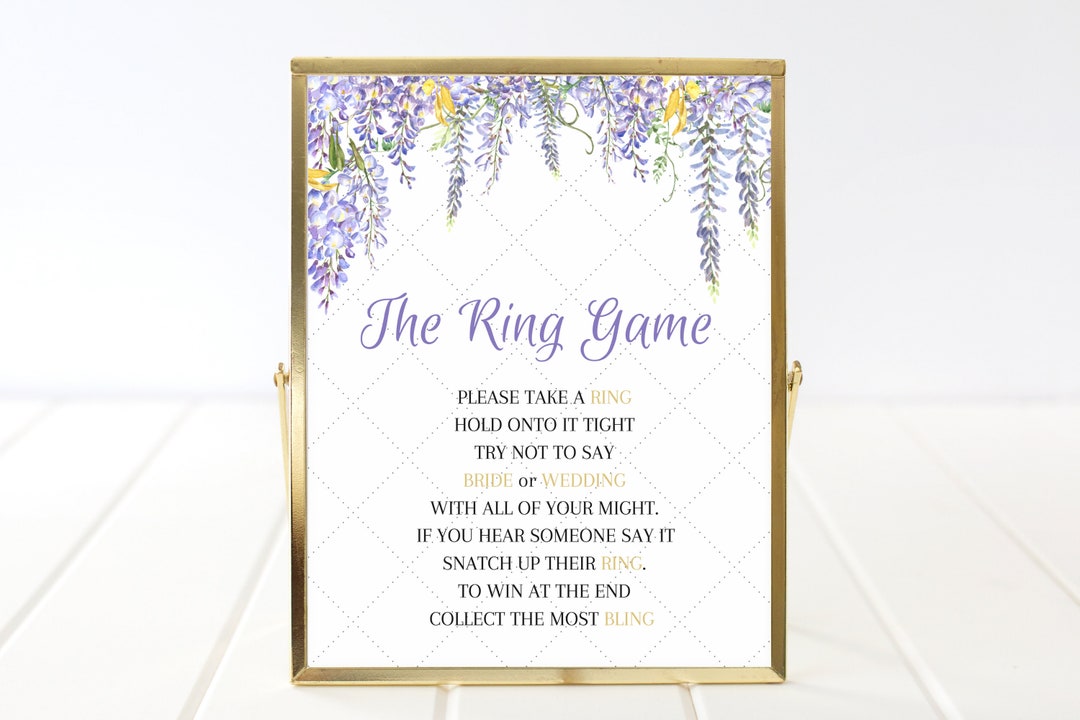 The Ring Game Bridal Shower Game Printable, Wedding Shower Game, Don't ...