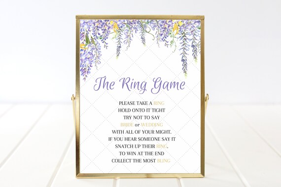 The Ring Game Bridal Shower Game Printable Wedding Shower | Etsy