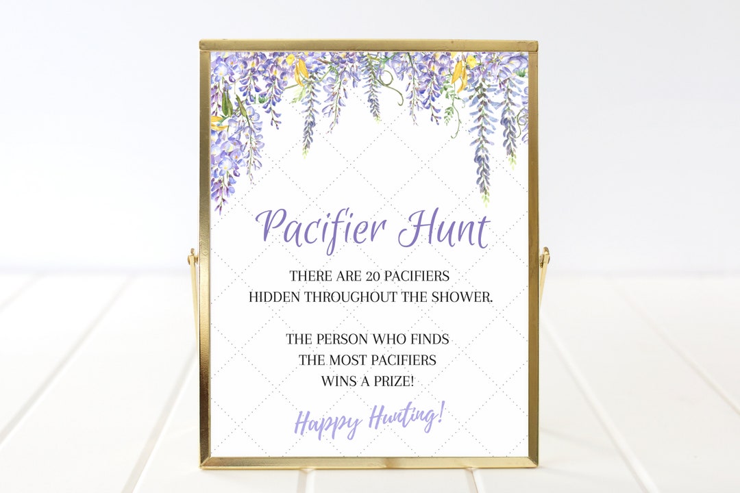 Pacifier Hunt Baby Shower Game Instant Download, Find the Pacifiers ...