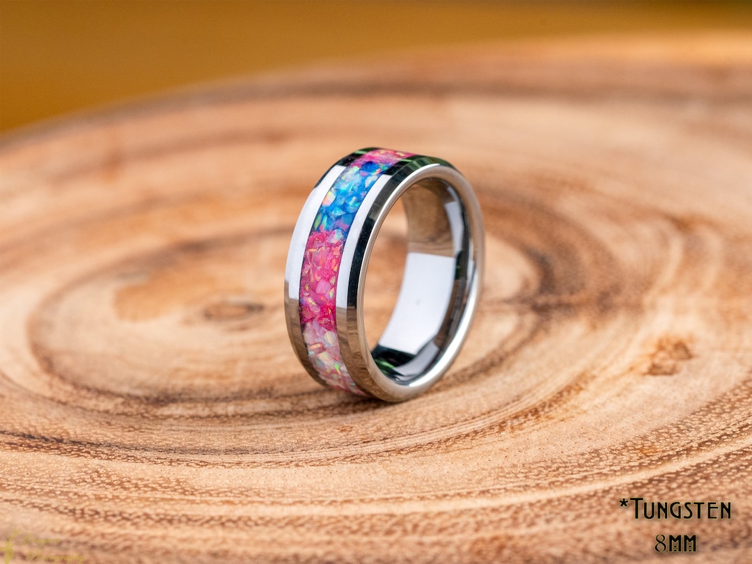 Transgender Pride LGBTQ+ Custom Ring • Handmade Opal Gemstone Jewellery ...