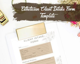 EDITABLE Client Intake Form and Client Self-assessment for Estheticians - Etsy