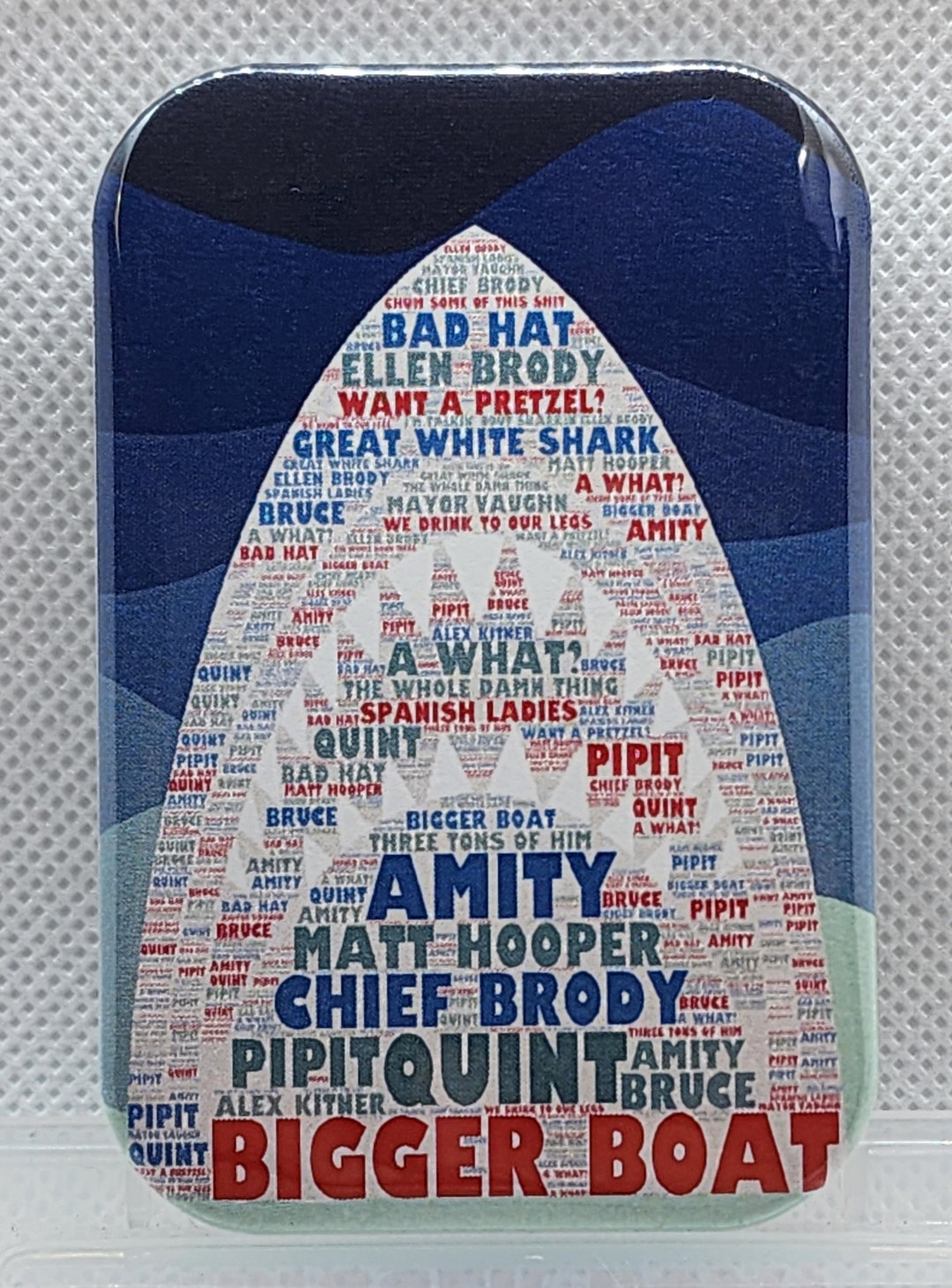 Jaws Word Cloud Magnet Magnet Sharks Peter Benchley - Etsy