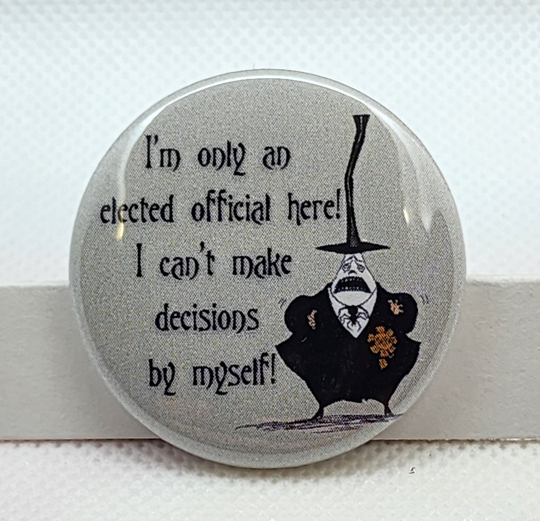 Nightmare Before Christmas Button - Mayor of Halloween Town - Pin ...