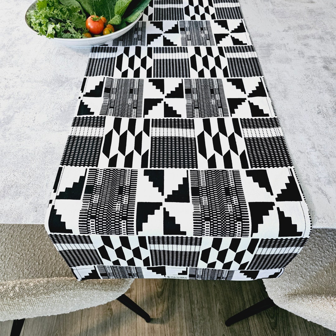 Handmade African Print mudcloth Bogolan Inspired Print Table Runner ...