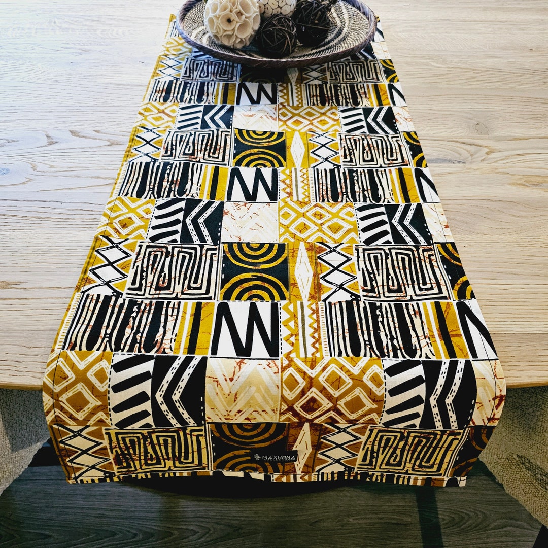 Handmade Table Runner African Print mudcloth - Etsy