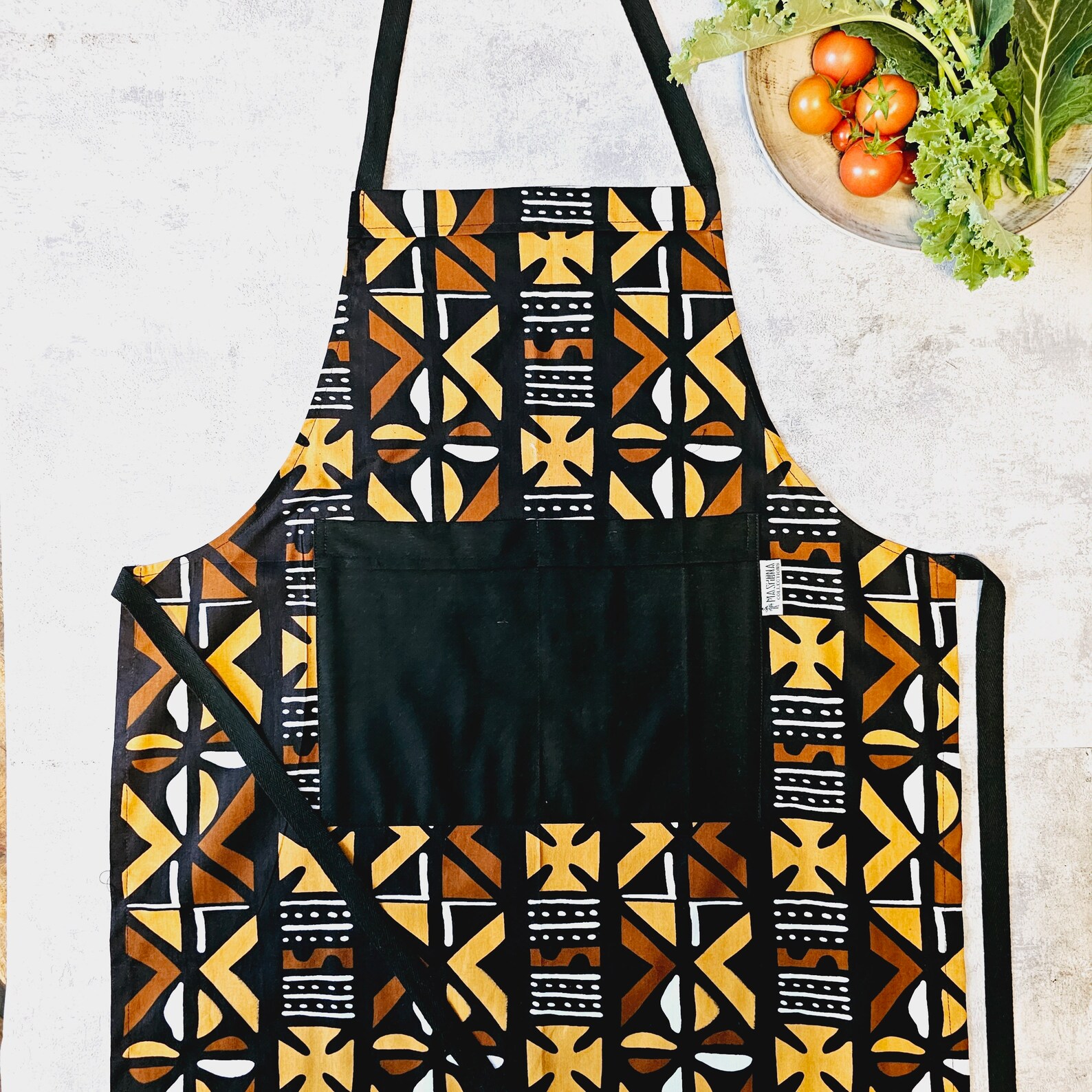 Handmade Kente Bogolan Print African Print Apron With Pocket - Etsy