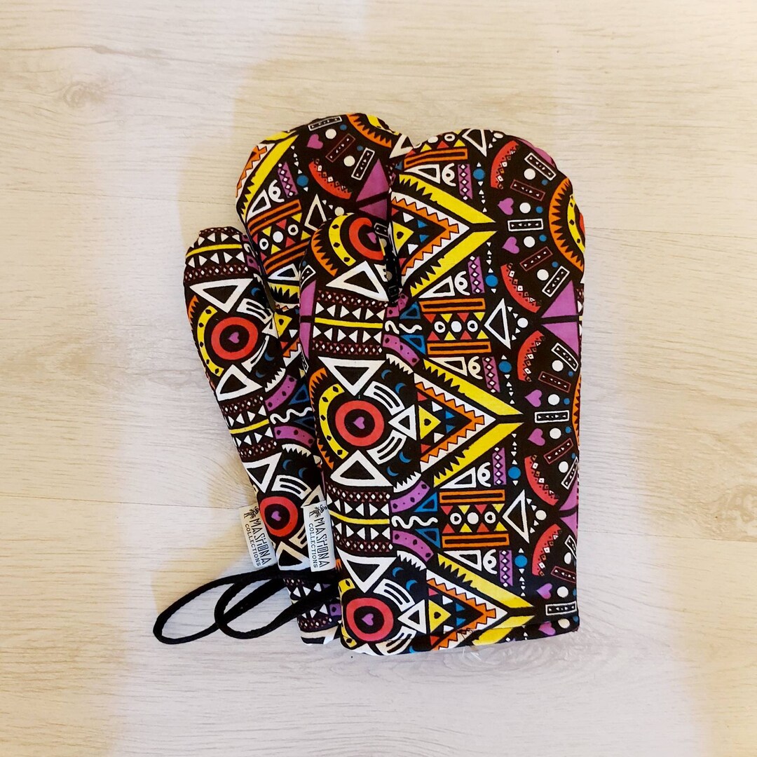 Handmade mudcloth Bogolan Print Inspired African Print Oven Glove - Etsy