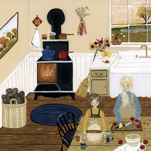 Sunrise Apple Pie 8x8 Print Autumn Artwork Fall Time - Etsy