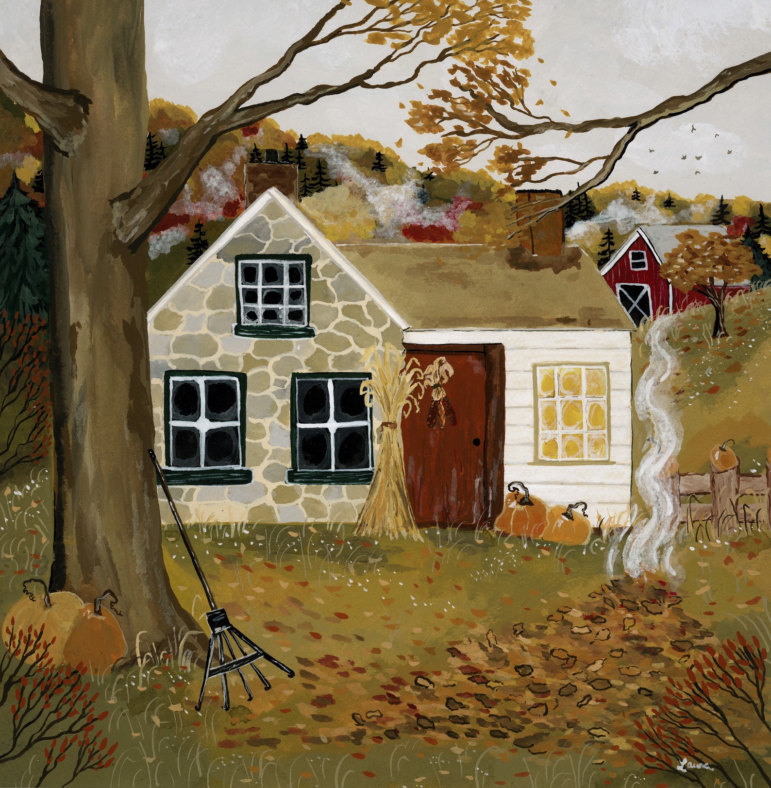 Autumns Aroma 8x8 Print Autumn Artwork Fall Time Decor Farmhouse Art - Etsy