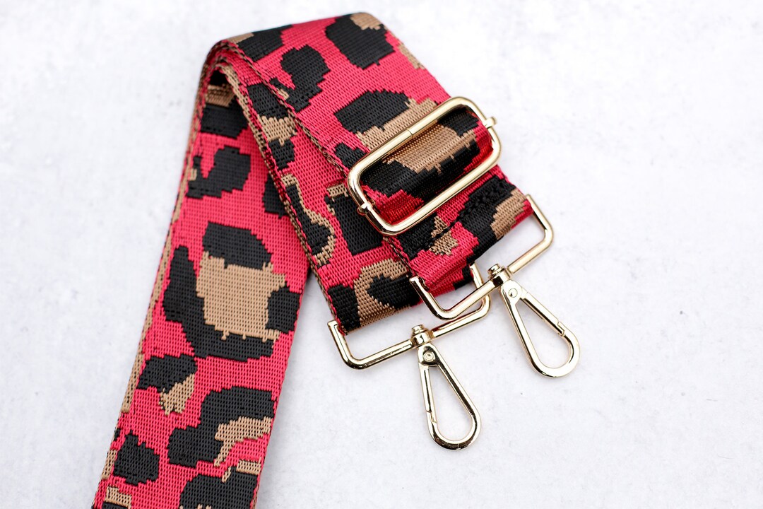 Red Leopard Print Strap, Game Day Strap, Crossbody Purse Strap ...