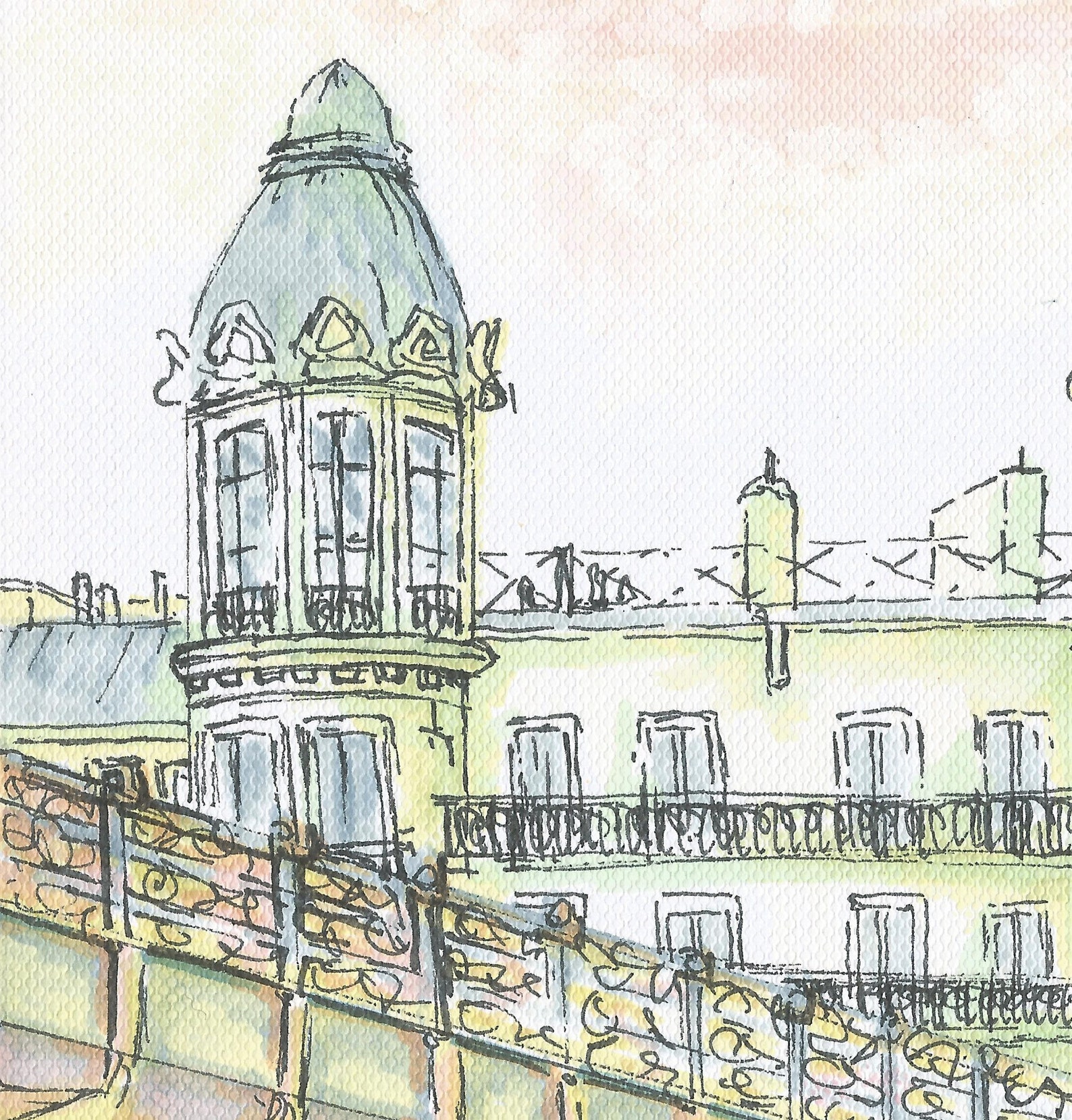 Paris Metro Architectural Drawing Autographed Fine-art - Etsy