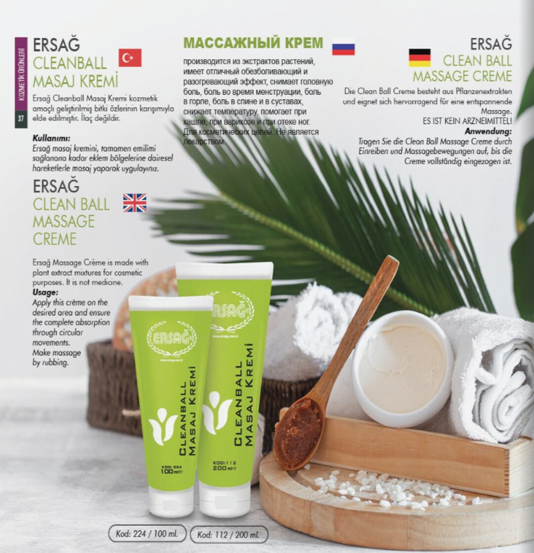 ERSAG Pain and Massage Cream, Herbal Pain Cream,organic Massage Cream ...