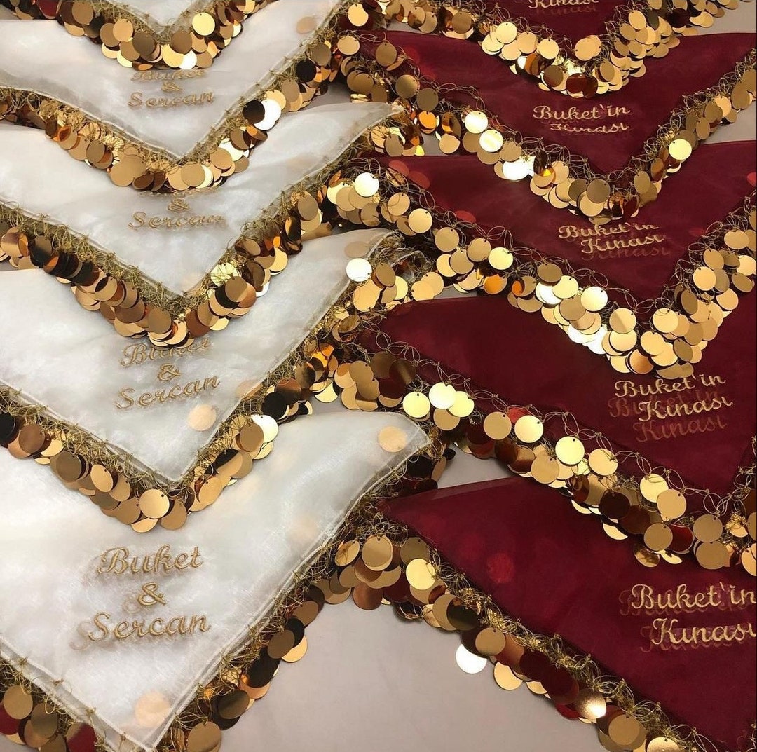Luxury Sequin Halay Handkerchief,henna Handkerchief,henna Accessory ...