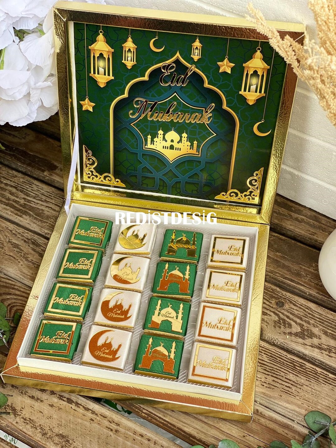 Special Design With Eid Mubarak Chocolate, İslamic Favor Chocolate ...