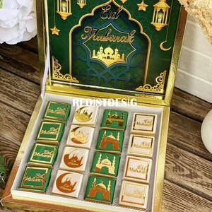 Special Design With Eid Mubarak Chocolate, İslamic Favor Chocolate ...