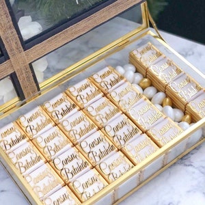 Cream Color Concept Chocolate Box, Wedding Favors, Engagement Chocolate ...