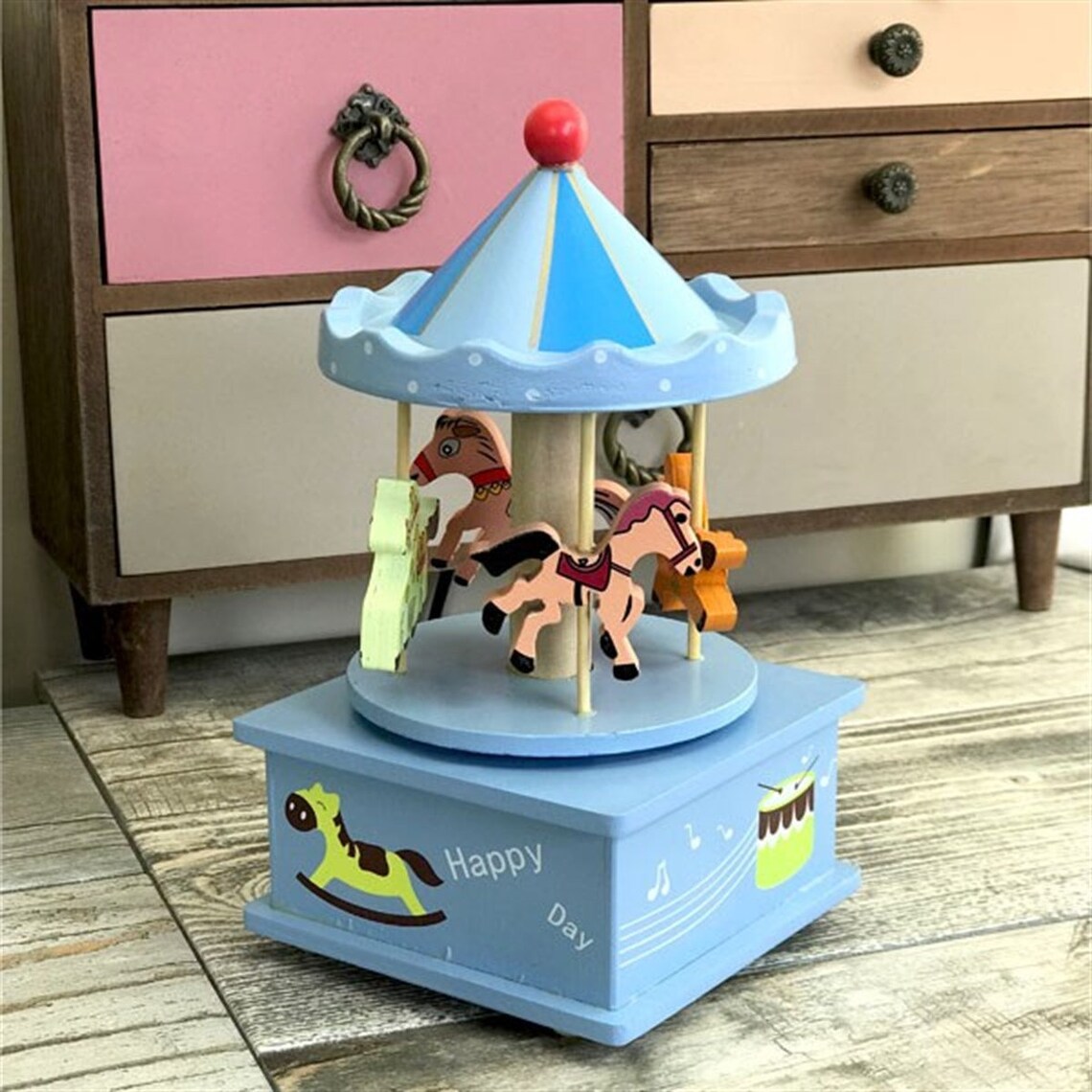 Nostalgic Carousel Wooden Music Box Music Box Baby Shower - Etsy