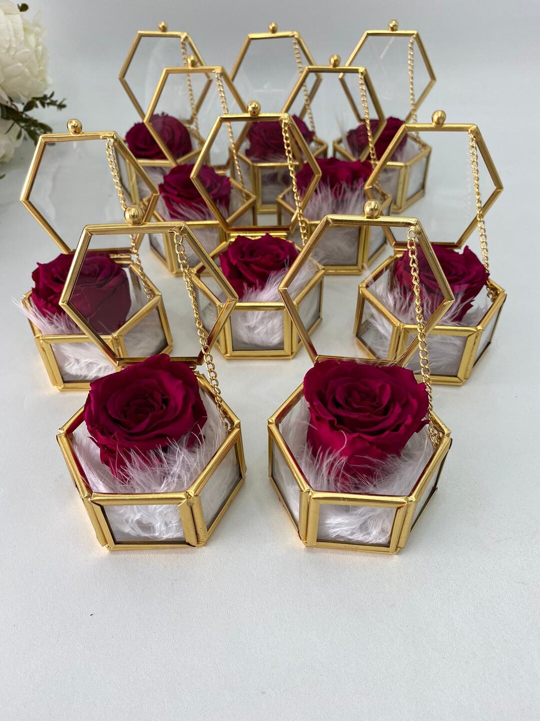 Preserved Rose in Luxe GLASS Box, Glass Rose Box, Eternal Roses ...