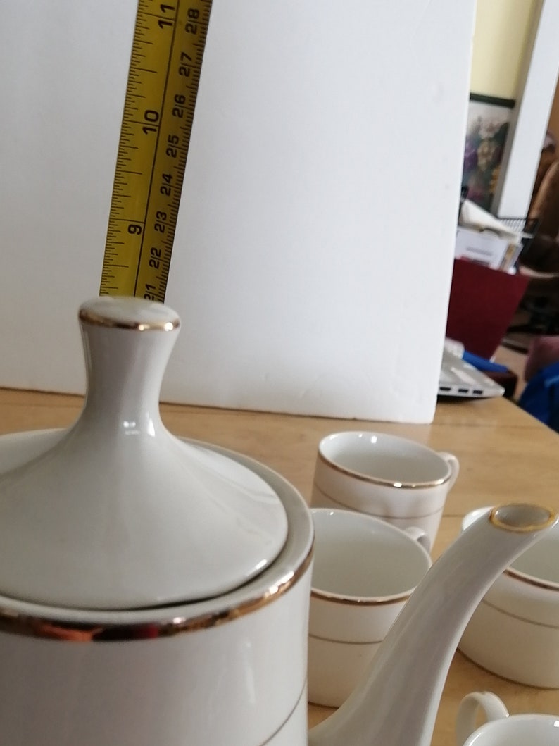 Coffee or Tea Service Set - Teapot, Creamer, Sugar Bowl and 8 Cups ...