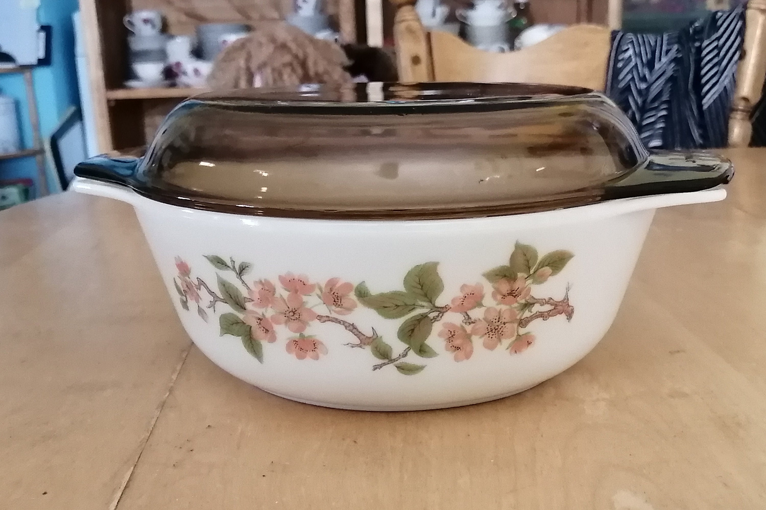 Pyrex Cherry Blossom Round Casserole Dish Lid Made in England - Etsy