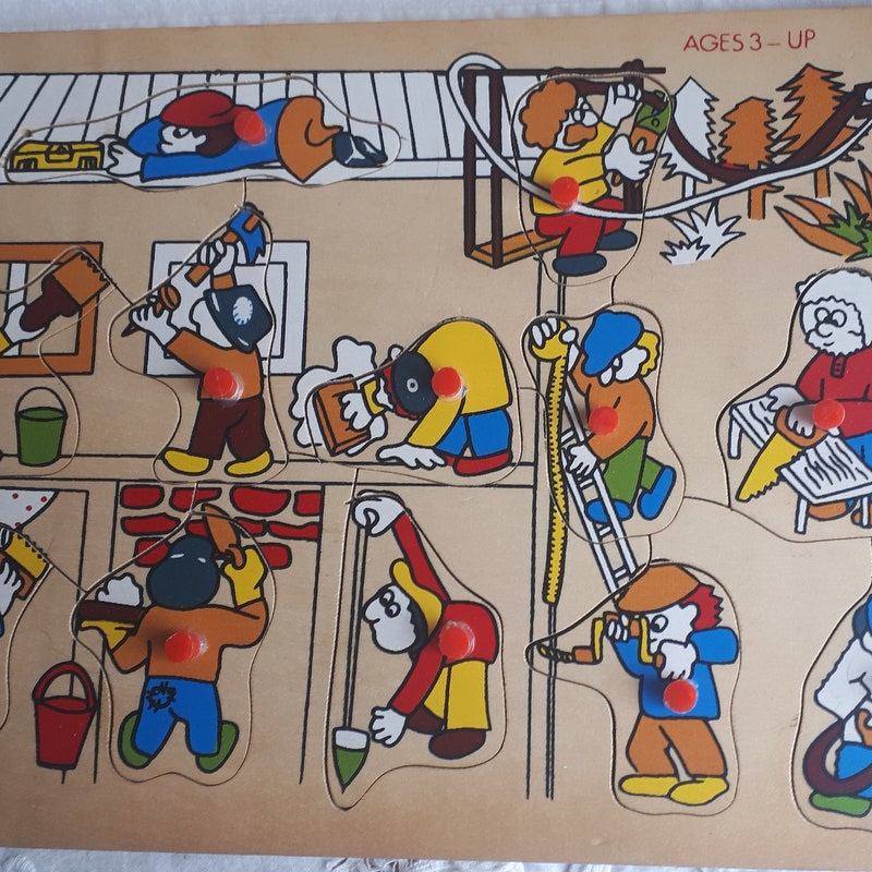 Wooden Inset Puzzle - Etsy UK
