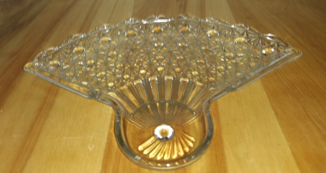 Anchor Hocking Fan Clear Daisy and Button Fan Snack Luncheon Plate - Etsy
