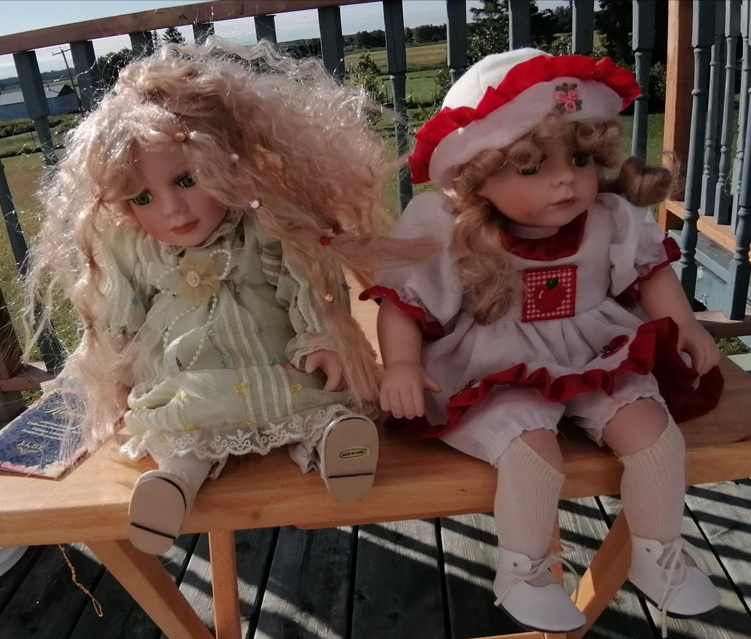 2 Rebecca Brand Porcelain Dolls - Musical and Animated - Etsy