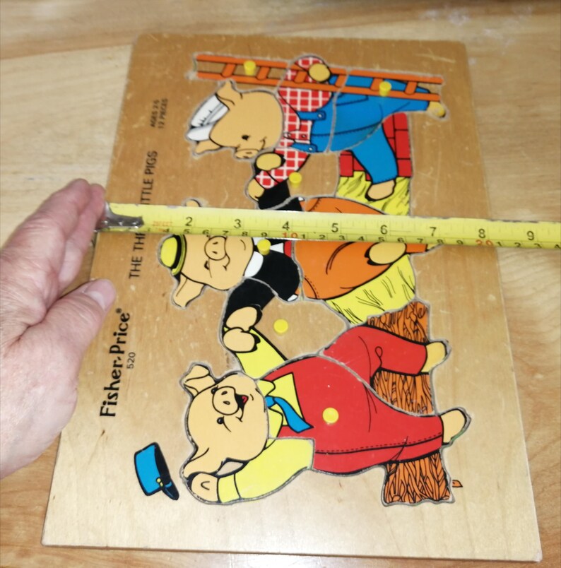 Fisher Price Three Little Pigs Wooden Puzzle for Kids #520 - Etsy