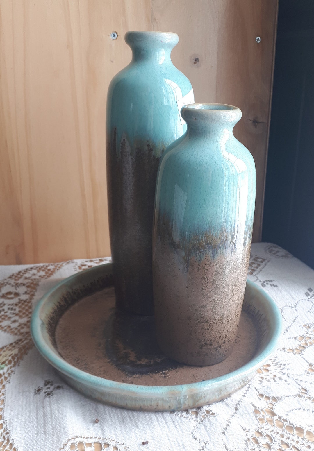 Trio Vases and Tray - Apropos Home Collection - Etsy