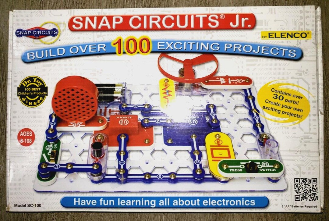 Snap Circuits Jr Game - 100 Projects - SC-100 - Elenco - Etsy