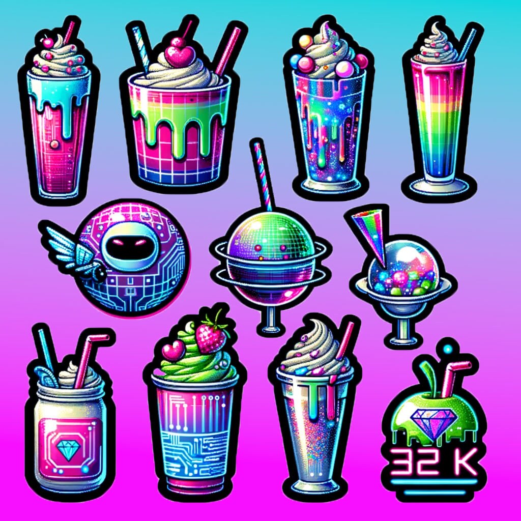 11 Y2K Digital Icon Stickers Precropped PNG Download and PLR Resell ...