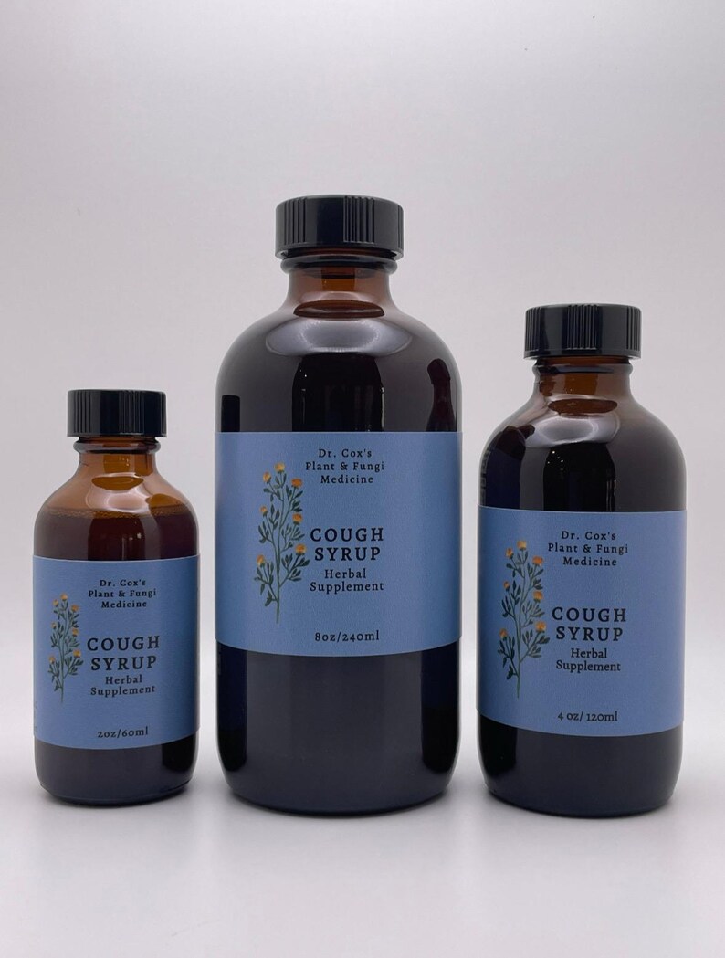 All Natural Organic Cough Syrup 8oz and 4oz (no Added Sugars) - Etsy
