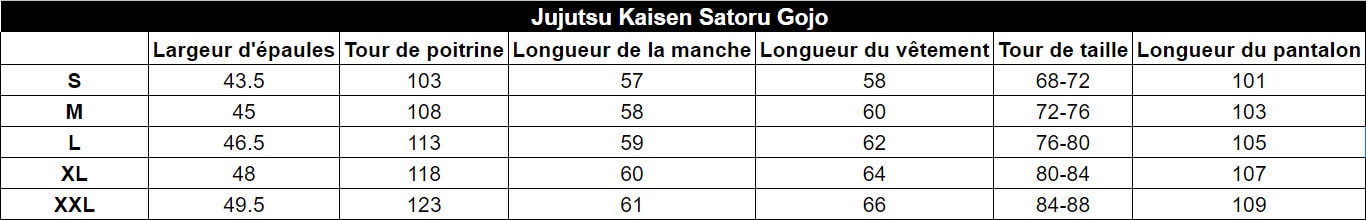 Jujutsu Kaisen Satoru Gojo Costume Cosplay - Etsy France